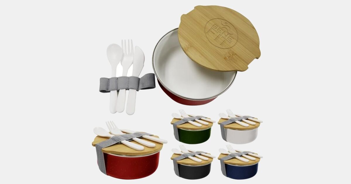 Campfire Circle Bento Box with your logo | MiniThrowBalls.com