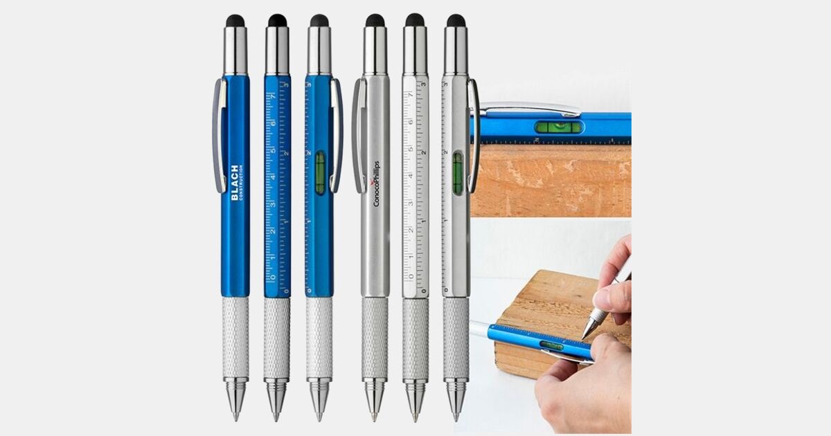 Carpenter Multi-Tool Pen with your logo | MiniThrowBalls.com