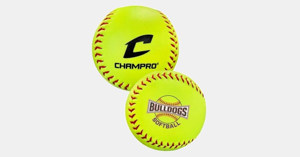ChamPro Optic Yellow Softball with your logo | MiniThrowBalls.com