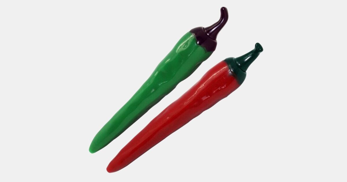 Promotional Green Jalapeno & Red Chili Pepper Clicker Pen with your ...