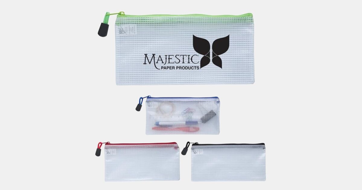 Custom Printed Clear Zippered Pencil Pouch with your logo ...