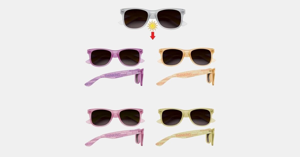 Color Change Sunglasses with your logo | MiniThrowBalls.com