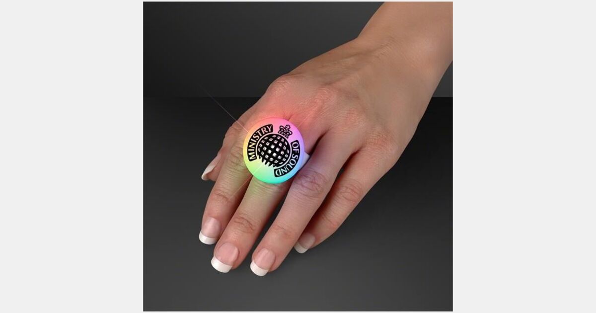 Color Changing LED Mood Ring with your logo | MiniThrowBalls.com