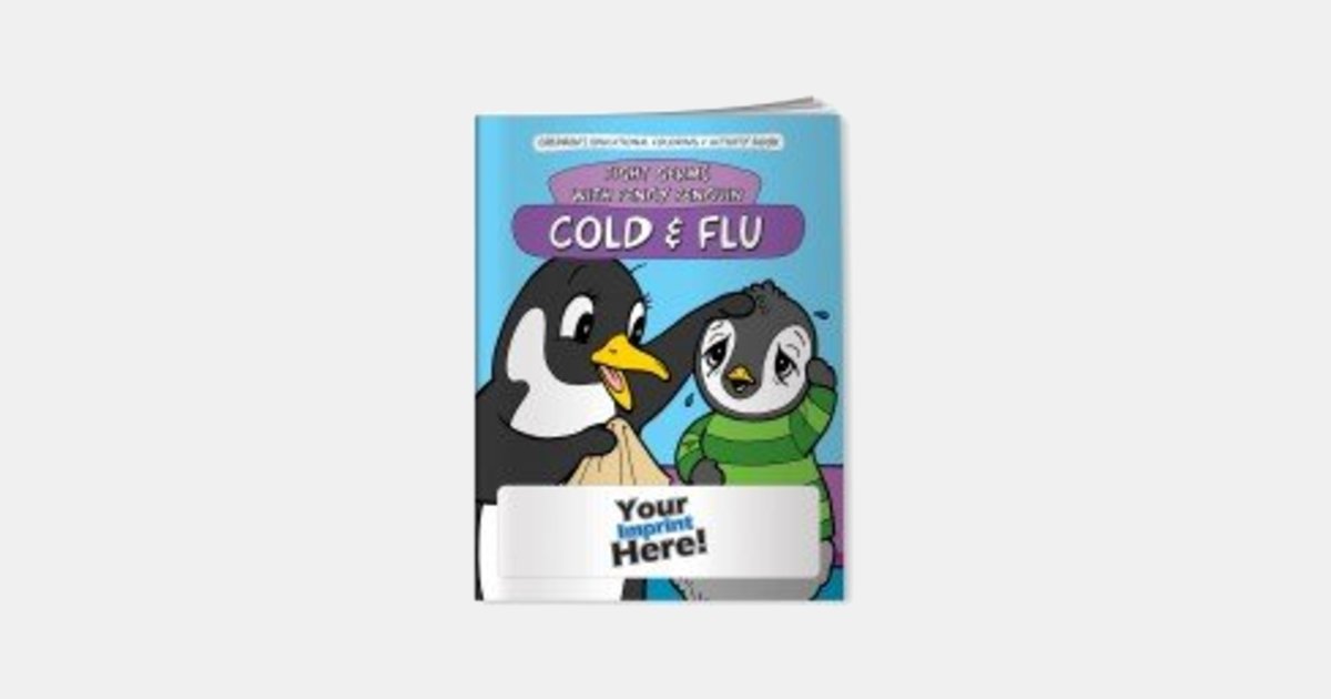Coloring Book - Cold and Flu with your logo | MiniThrowBalls.com
