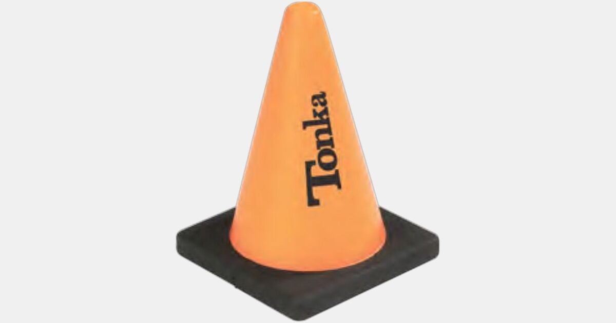 Construction Cone Stress Reliever with your logo | MiniThrowBalls.com