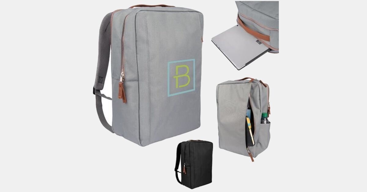 Corporate Structured Laptop Backpack with your logo | MiniThrowBalls.com