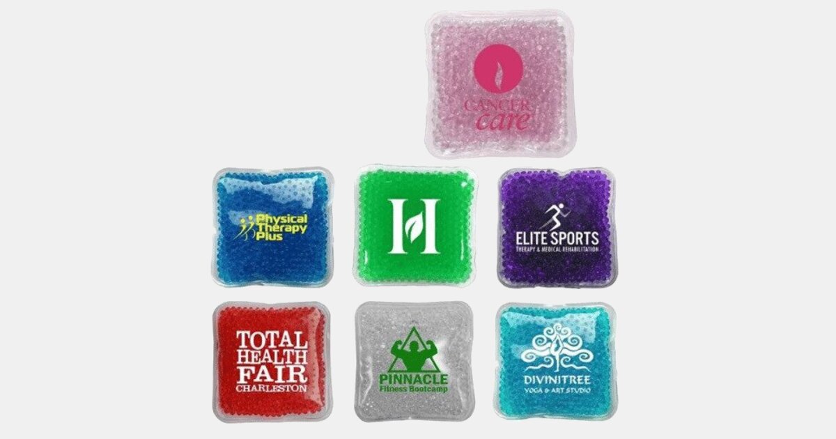 Custom Imprinted Gel Bead Hot/Cold Pack with your logo | MiniThrowBalls.com