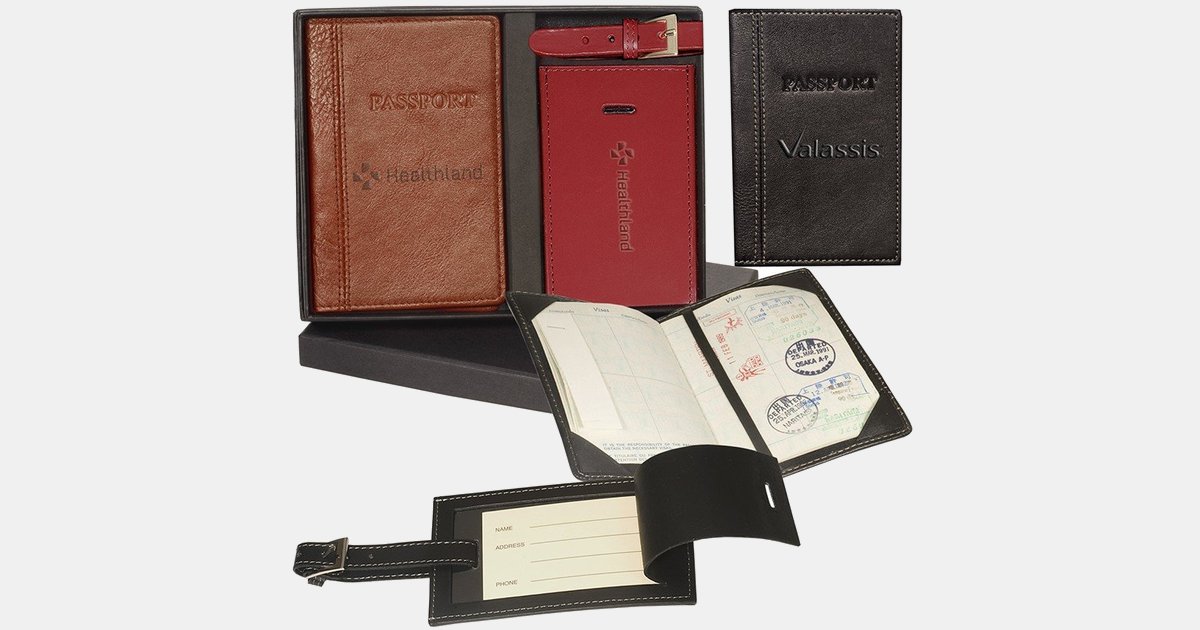 Personalized Luggage Tag and Passport Set Leeman New York ...