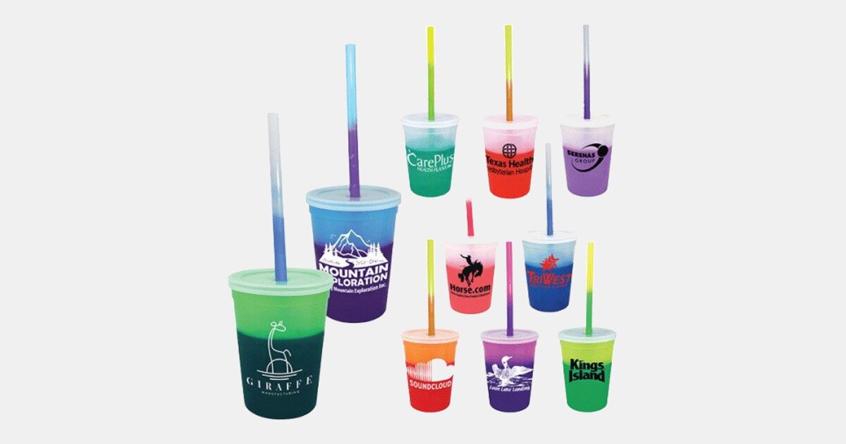 USA Made Mood 12 oz. Stadium Cup/Straw/Lid Set with your logo ...