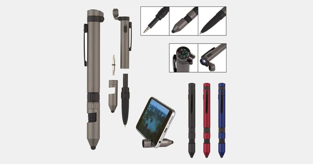 Custom Printed 6-In-1 Quest Multi Tool Pen with your logo ...