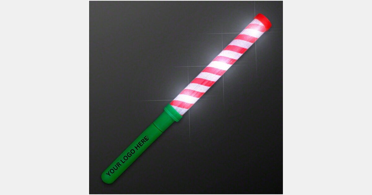 Custom Printed Candy Cane Lights Baton Stick with your logo ...
