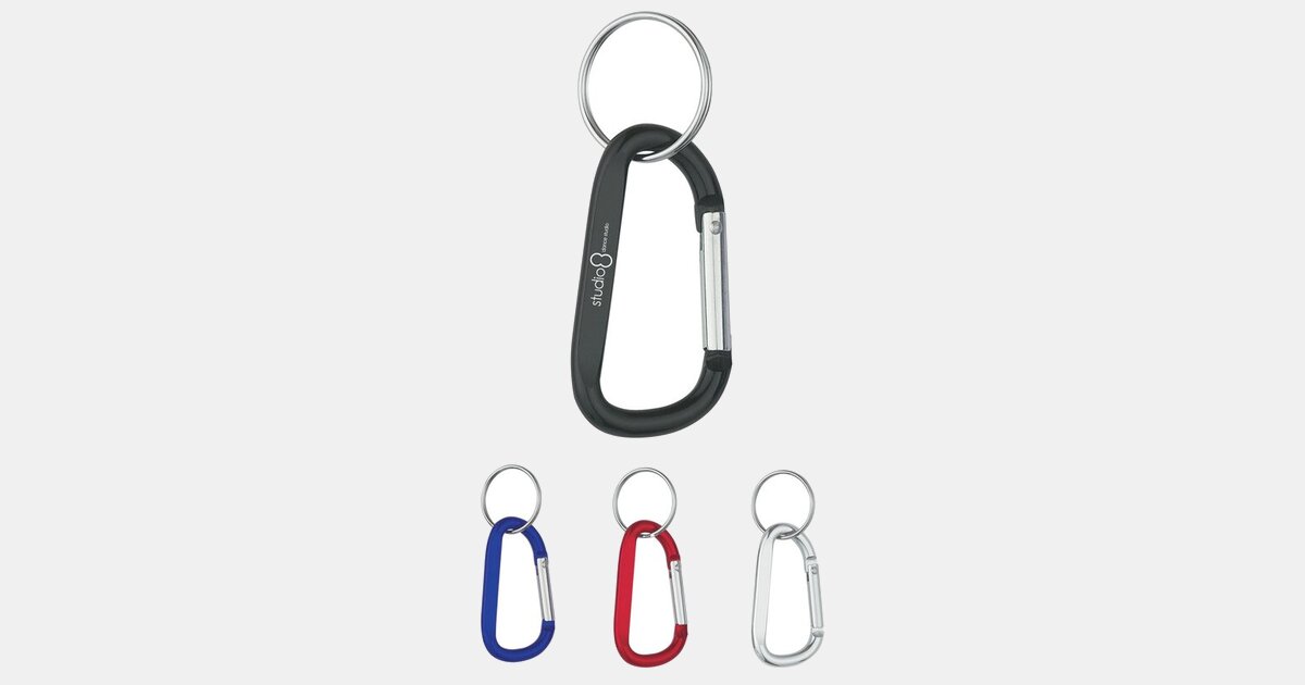 Custom Printed Carabiner With Split Ring 6mm with your logo ...