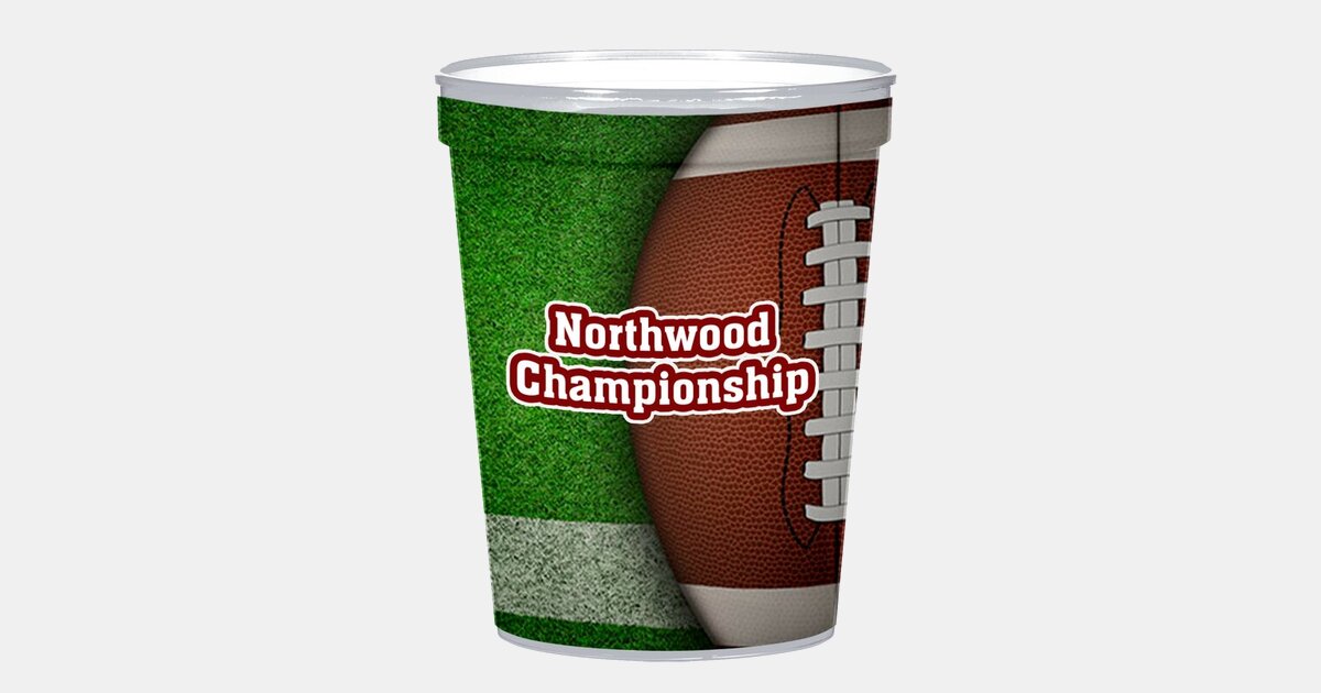 USA Made Full Color Big Game Stadium cup 16 oz with your logo ...