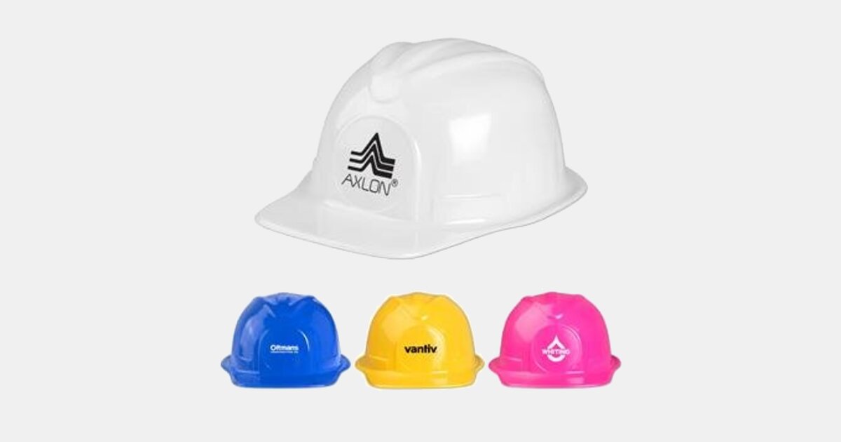 Custom Printed Novelty Child-Size Construction Hats with your logo ...