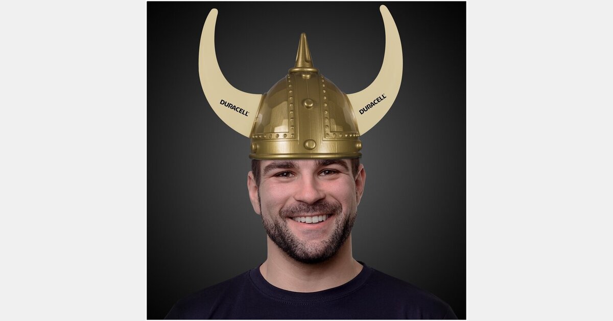 Custom Printed Novelty Viking Helmet with your logo | MiniThrowBalls.com