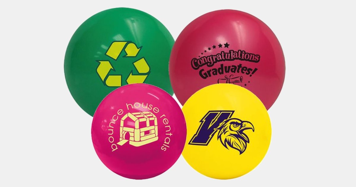 Custom Printed Play Balls 8.5" with your logo | MiniThrowBalls.com