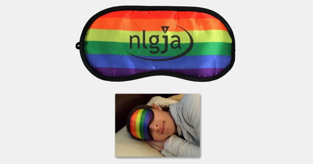 Custom Printed Rainbow Eye Mask with your logo | MiniThrowBalls.com