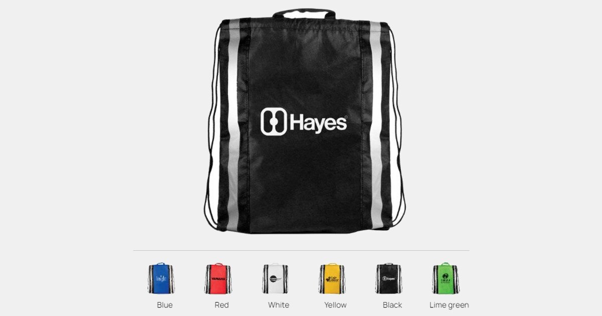 Personalized Drawstring Backpack Reflective Non Woven | MiniThrowBalls.com