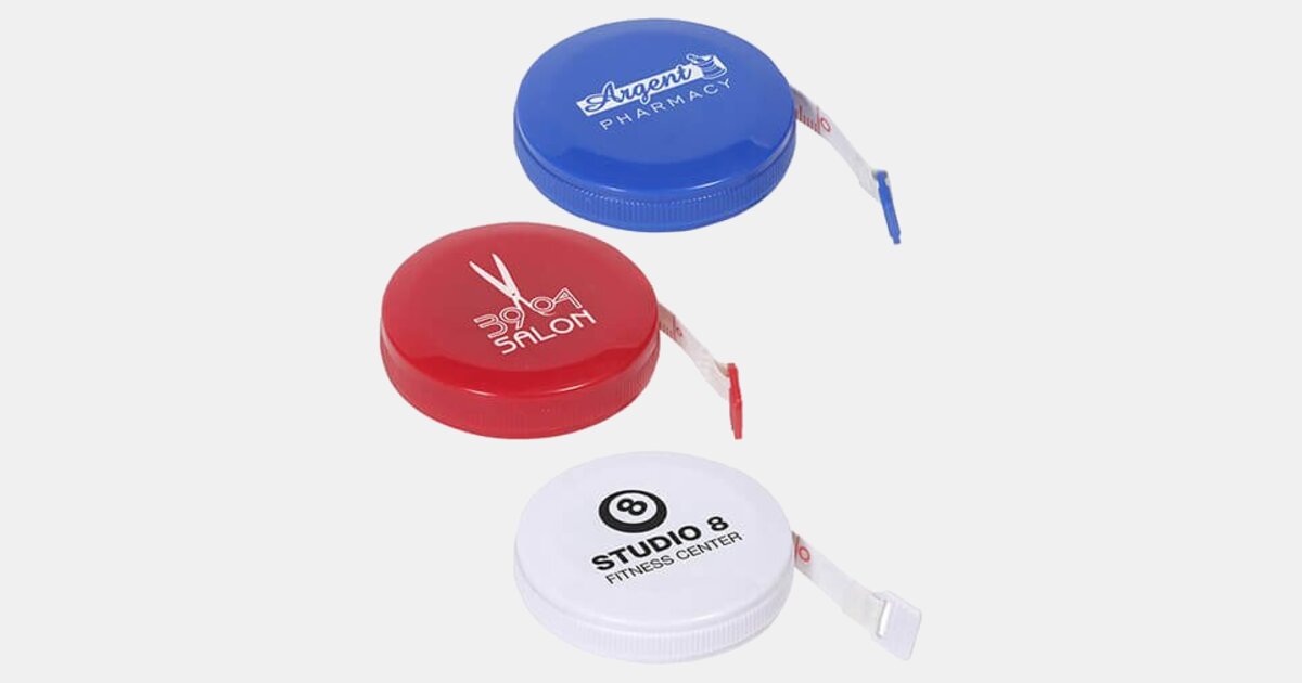 Custom Printed Round Tape Measure with your logo | MiniThrowBalls.com