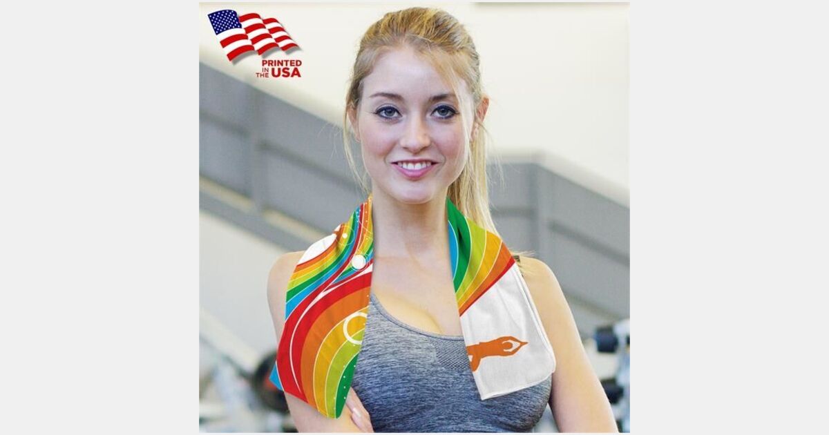 Deluxe Cooling Towel - Sublimation with your logo | MiniThrowBalls.com