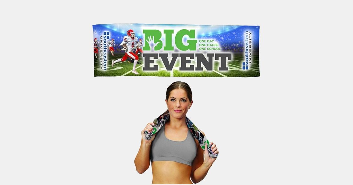 The Deluxe Domestic Full Color Sublimation Cooling Towel with your logo ...