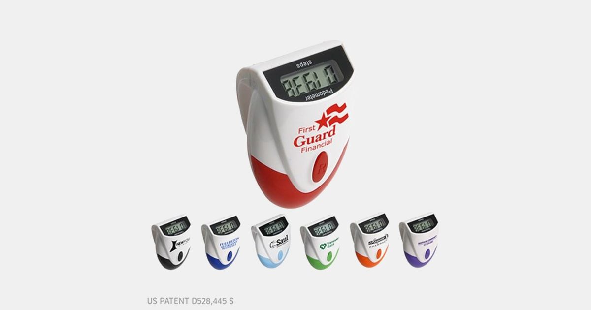 Custom Designer Top-View Pedometer with your logo | MiniThrowBalls.com