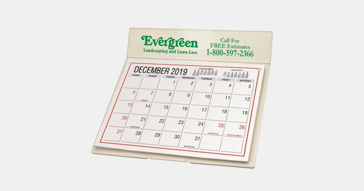 Desk Calendar With Mailing Envelope USA Made with your logo ...