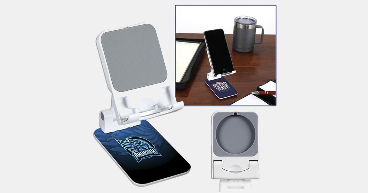 Custom Printed Detachable Phone Holder with your logo | MiniThrowBalls.com