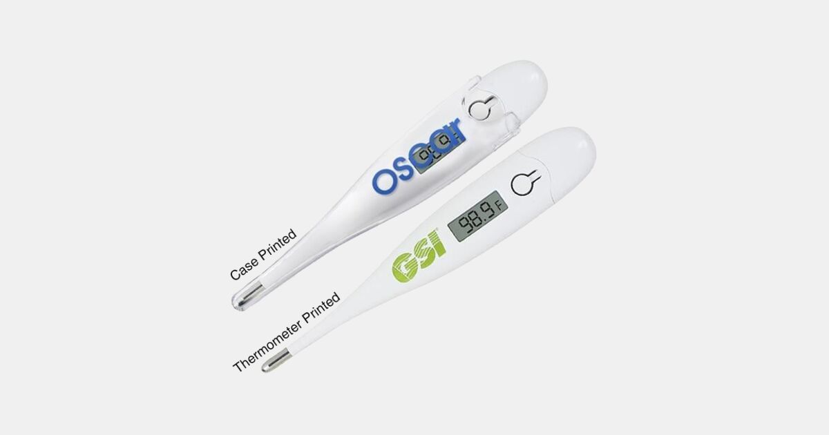Digital thermometer with your logo | MiniThrowBalls.com