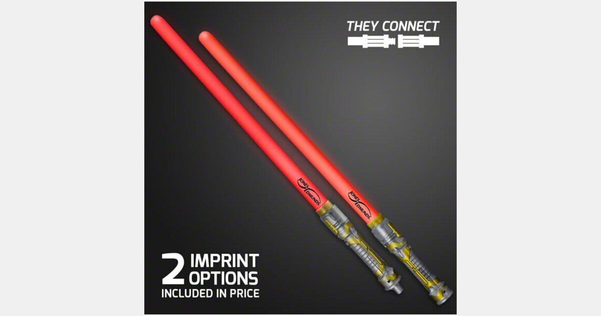 Double Sided Swords Sabers with Red LEDs and Sounds with your logo ...