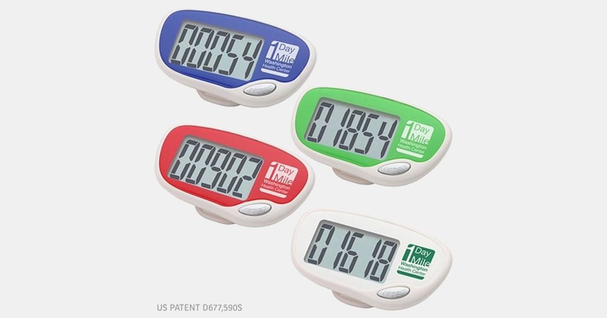 Custom Easy Read Step Count Pedometer with your logo | MiniThrowBalls.com