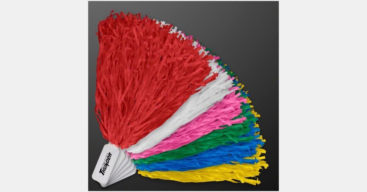 Custom Printed Pom-Poms with your logo | MiniThrowBalls.com