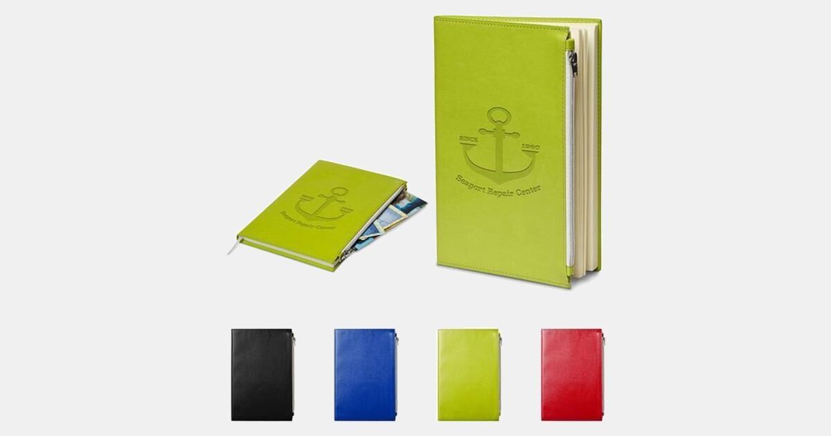 Custom Printed Element Softbound Journal with Zipper Pocket with your ...