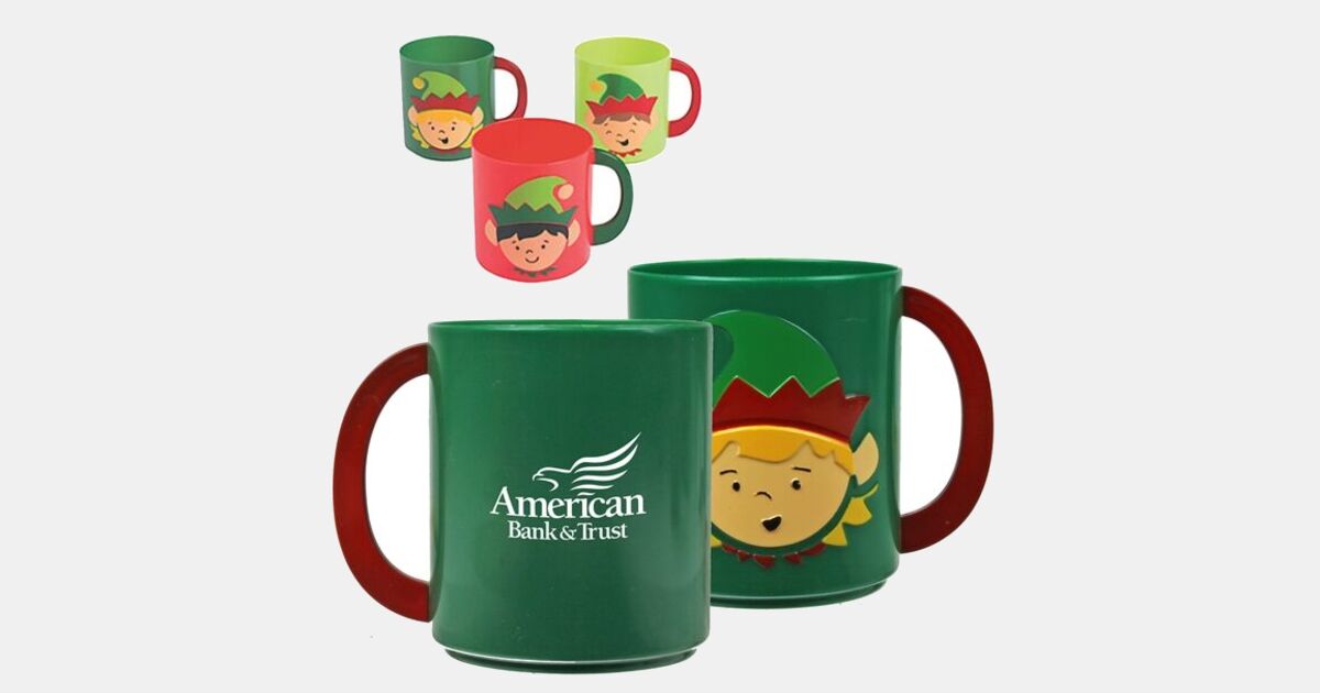 Custom Imprinted Elf Mug with your logo | MiniThrowBalls.com