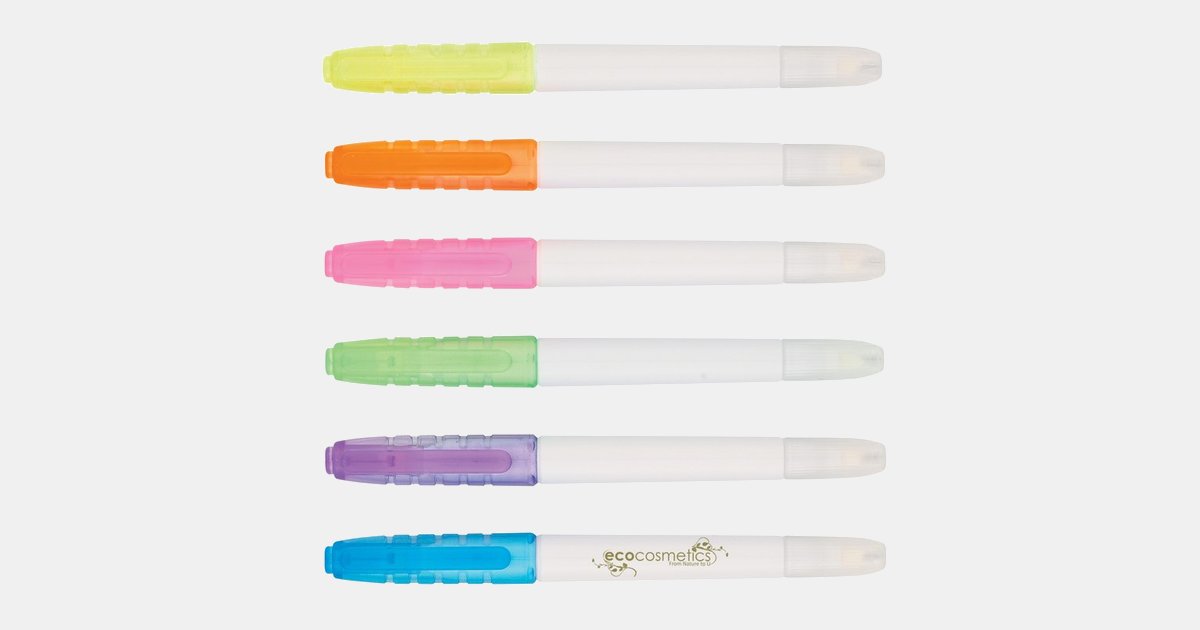 Custom Printed Erasable Highlighter with your logo | MiniThrowBalls.com
