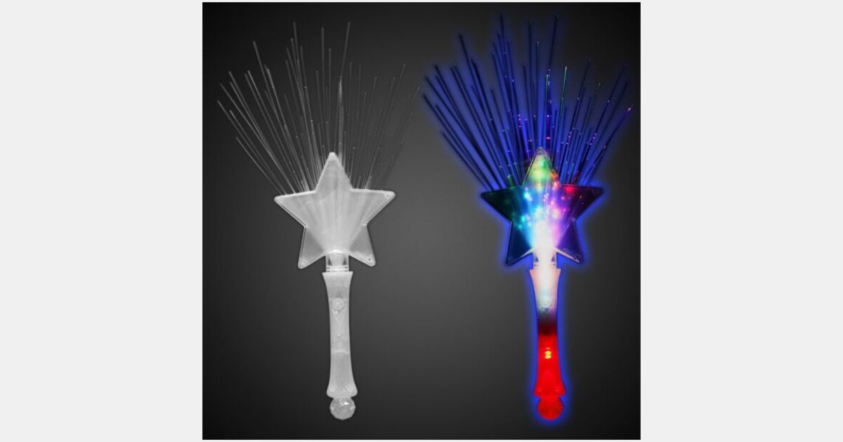 Custom Printed Fiber Optic LED Star Wand with your logo ...