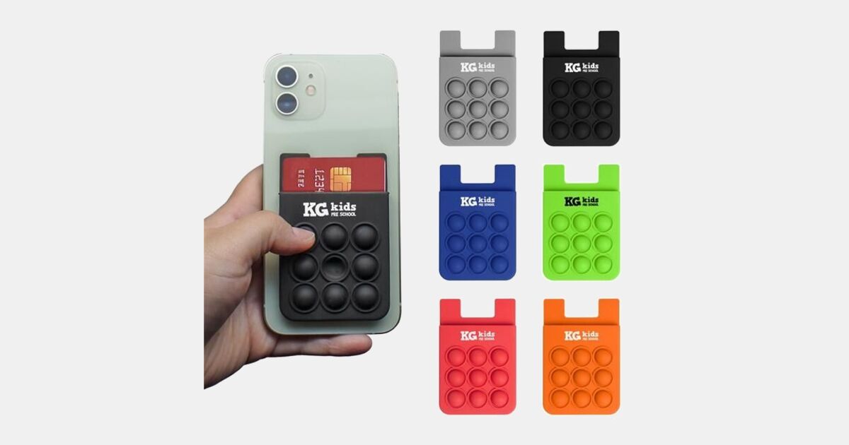 Fidget Phone Wallet with your logo | MiniThrowBalls.com