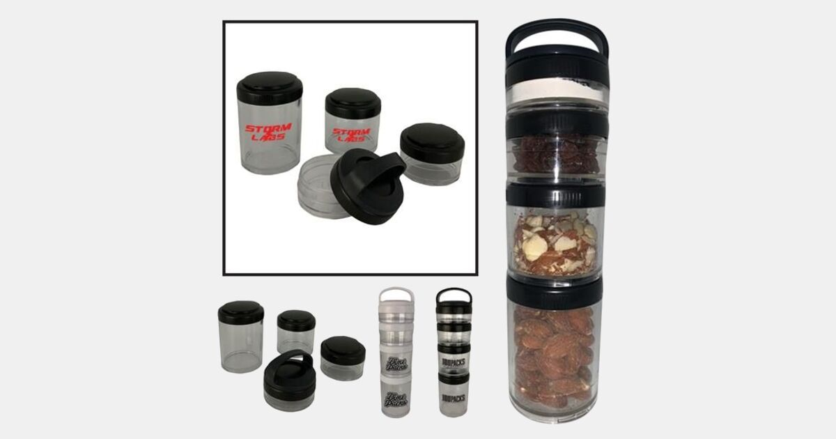 Custom Imprinted Fill & Go Stack with your logo | MiniThrowBalls.com