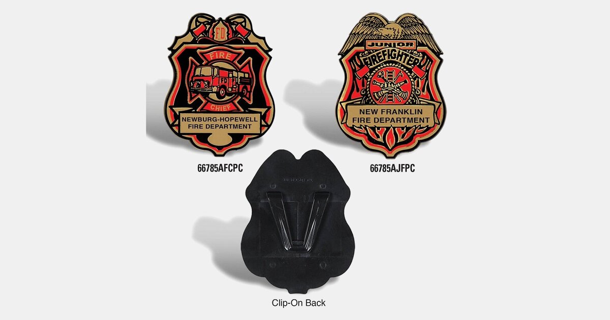 Fire Chief Badge Direct Imprint with your logo | MiniThrowBalls.com
