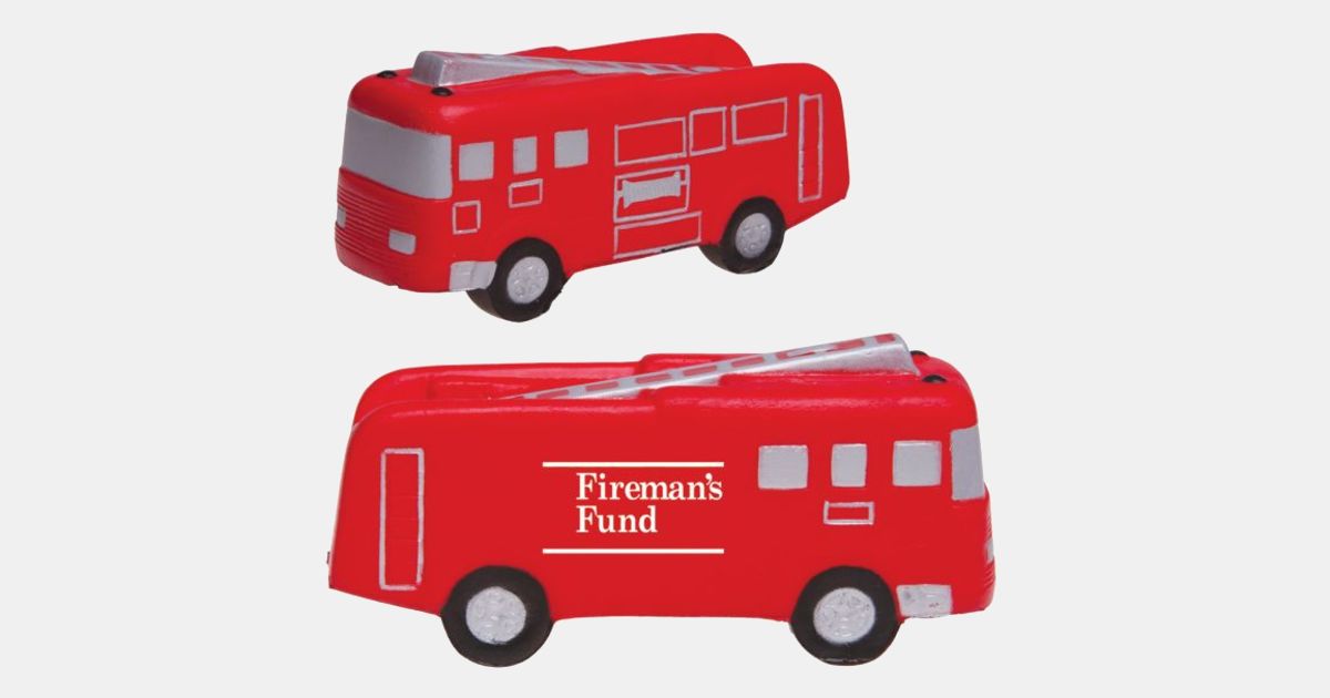 Stress Ball Fire Truck | MiniThrowBalls.com
