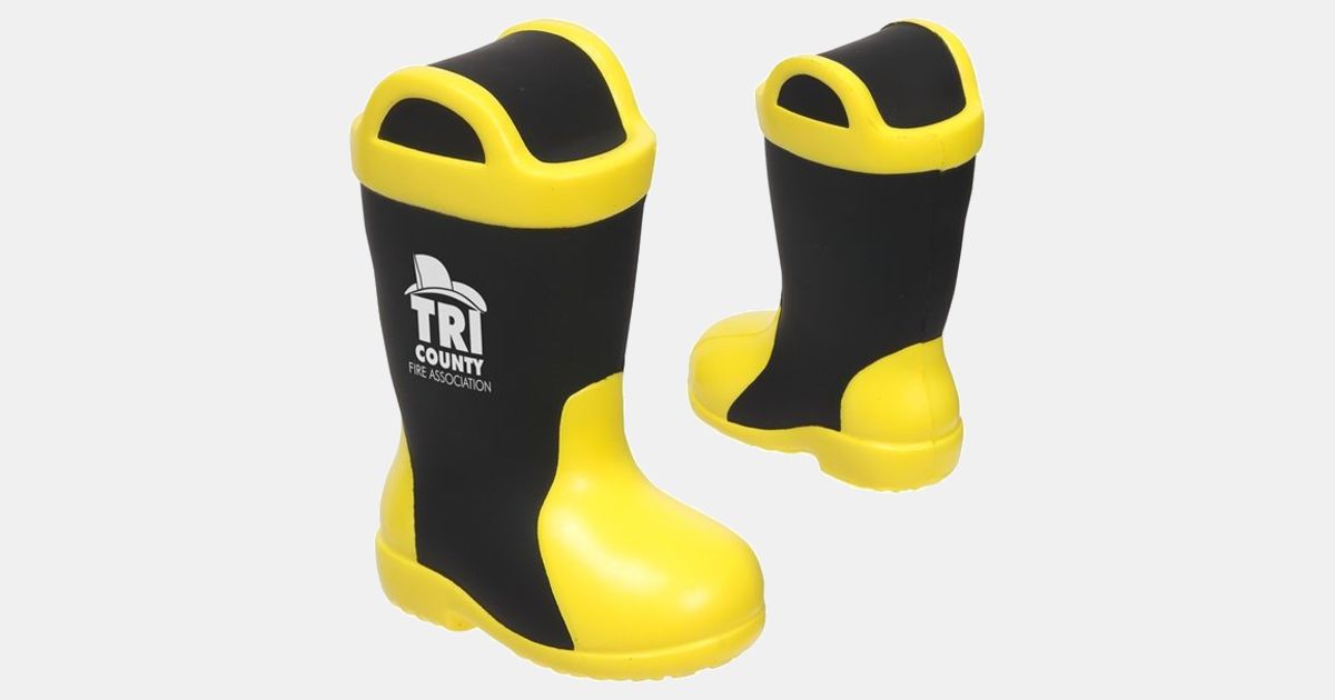 Custom Printed Firefighter Boot Stress Reliever with your logo ...