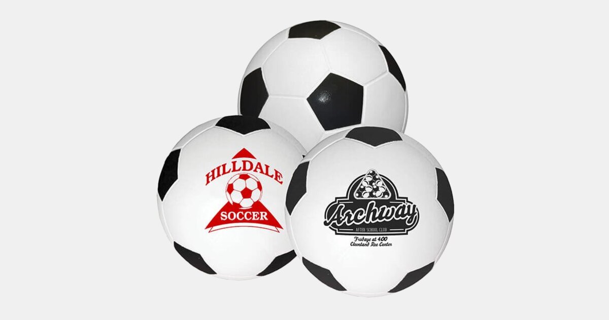 Custom Printed Foam Soccer Ball - 5" with your logo | MiniThrowBalls.com
