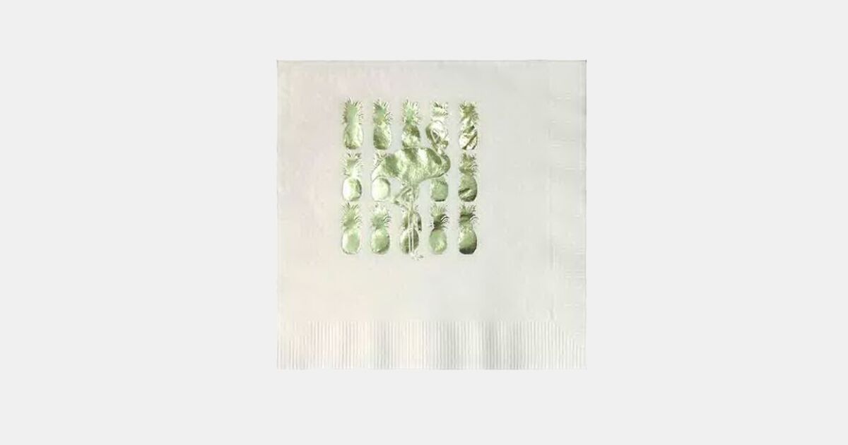 Foil Stamped White 3-Ply Luncheon Napkins USA Made with your logo ...