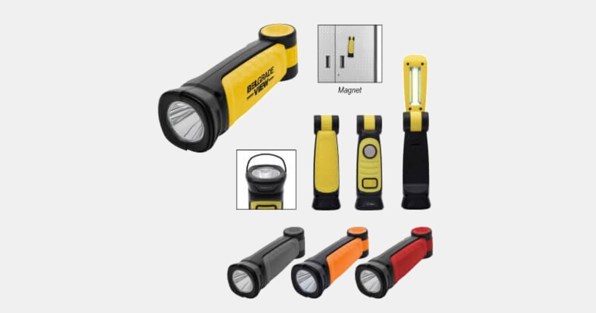 Foldable Worklight Torch with your logo | MiniThrowBalls.com