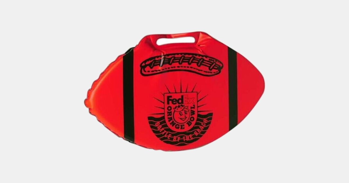 Football-Shaped Vinyl Stadium Cushion (18") with your logo ...