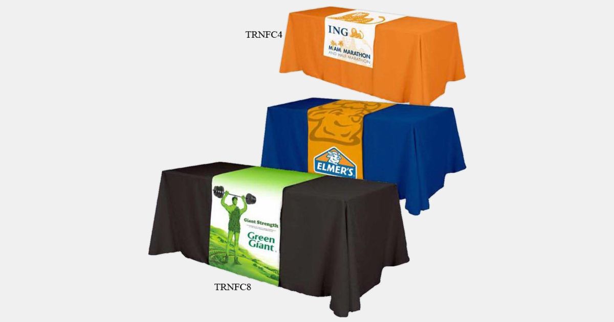 Trade Show Table Runner All Over Dye | MiniThrowBalls.com