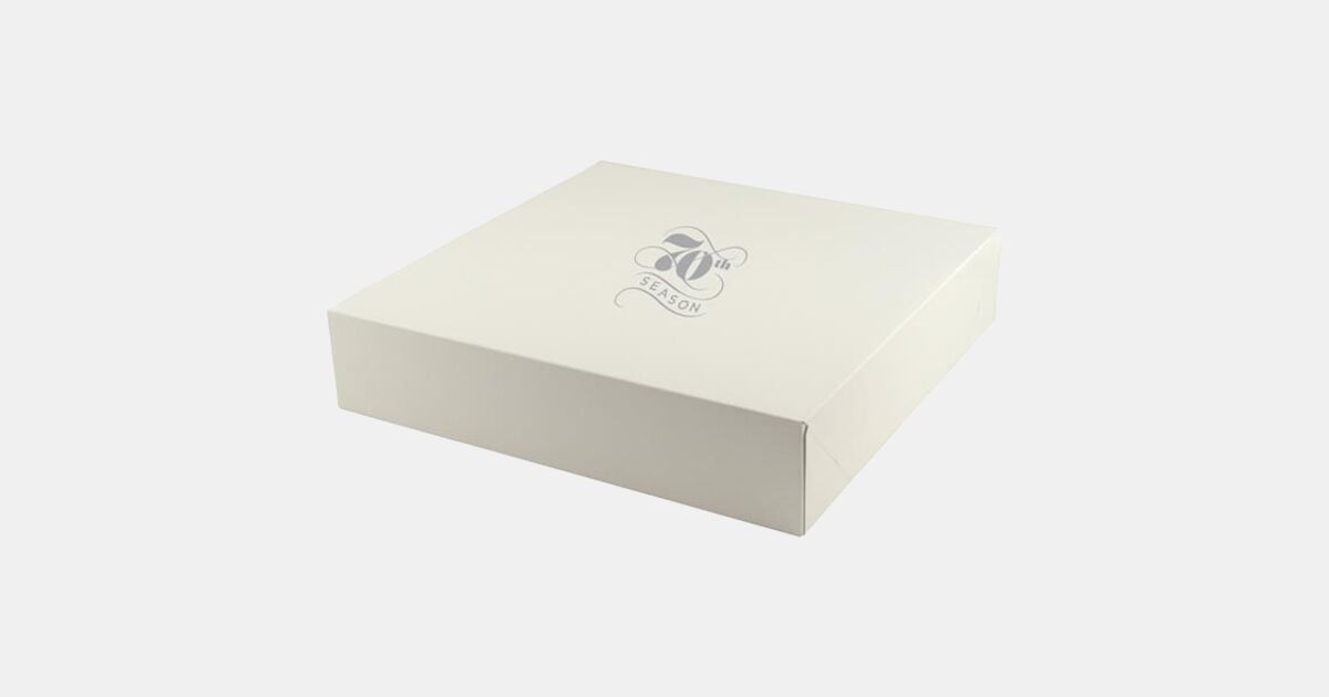 Frost White Gloss Gift Boxes with your logo | MiniThrowBalls.com
