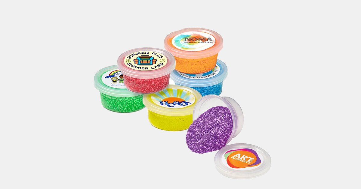 Fun Foam Putty with your logo | MiniThrowBalls.com