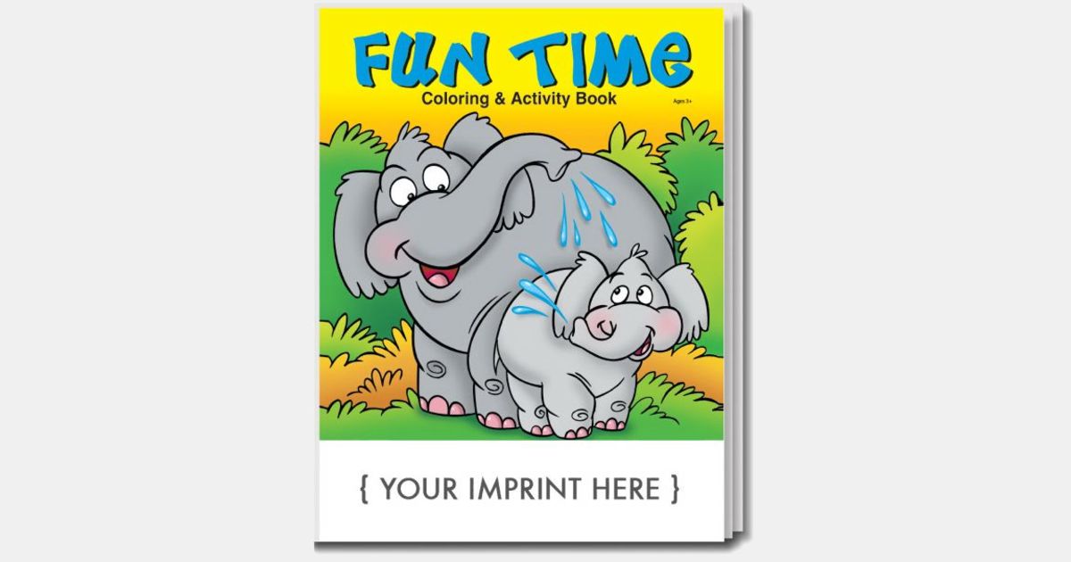 Fun Time Coloring And Activity Book USA Made with your logo ...