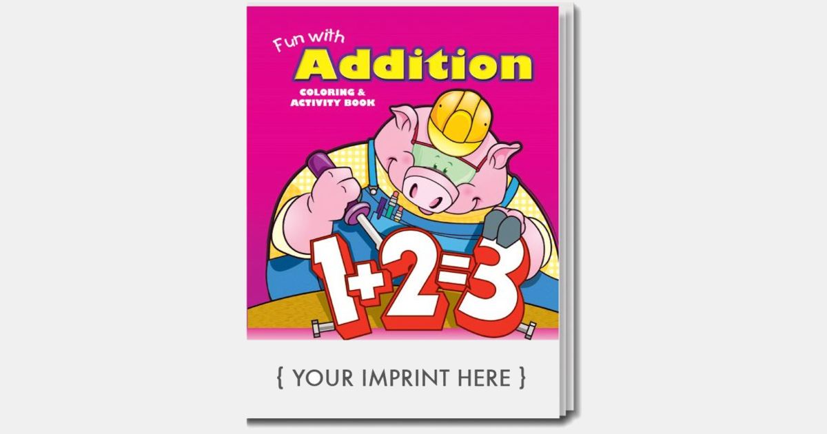 Fun With Addition Coloring Book USA Made with your logo ...